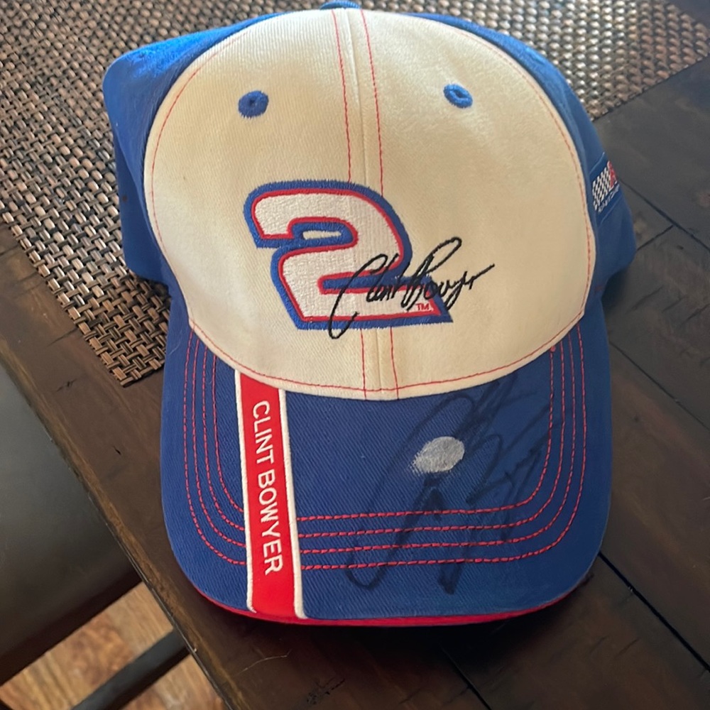 Rare Autographed Clint Bower Nascar Racing Hat - Gem